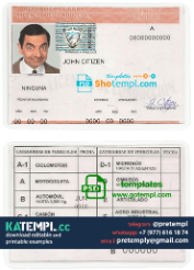 generate Cuba driving license in PSD format