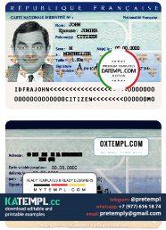 generate France ID in PSD format