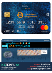 generate Jordan Bank of Jordan mastercard, fully editable in PSD format