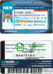 generate Pakistan driver license in PSD format, with all fonts, fully ...