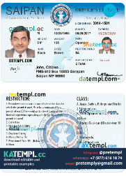 generate Northern Mariana Islands Saipan driving license PSD