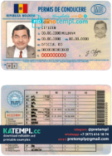 generate Moldova driving license in PSD format