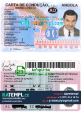 generate Angola driving license in PSD format, fully editable, with all ...