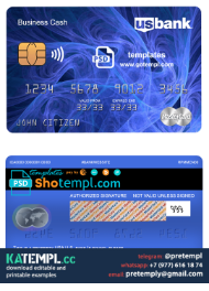 generate USA U.S. bank mastercard, fully editable in PSD format