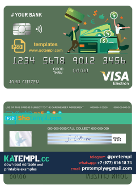 generate # click money universal multipurpose bank visa electron credit ...