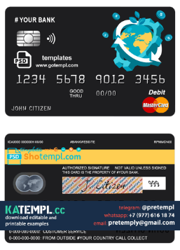 generate # jet world universal multipurpose bank mastercard debit ...