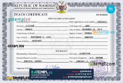 generate # of deluxe vital record death certificate universal PSD