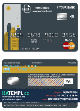 generate # ori building universal multipurpose bank mastercard debit ...