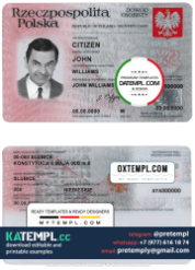 generate Poland ID in PSD format, fully editable