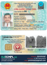 generate Vietnam ID card PSD , completely editable