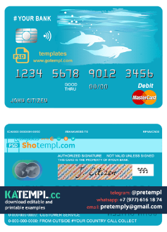 generate # wander dolphins universal multipurpose bank mastercard debit ...